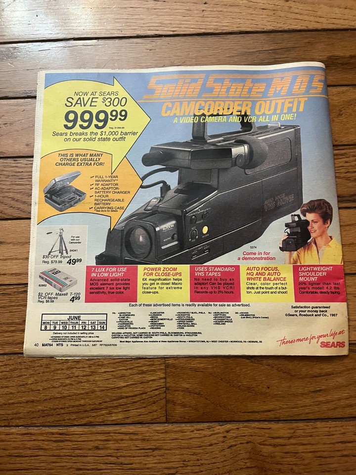 Sears Newspaper Circular White Sale Father's Day Ad June 8-14 1987 | eBay