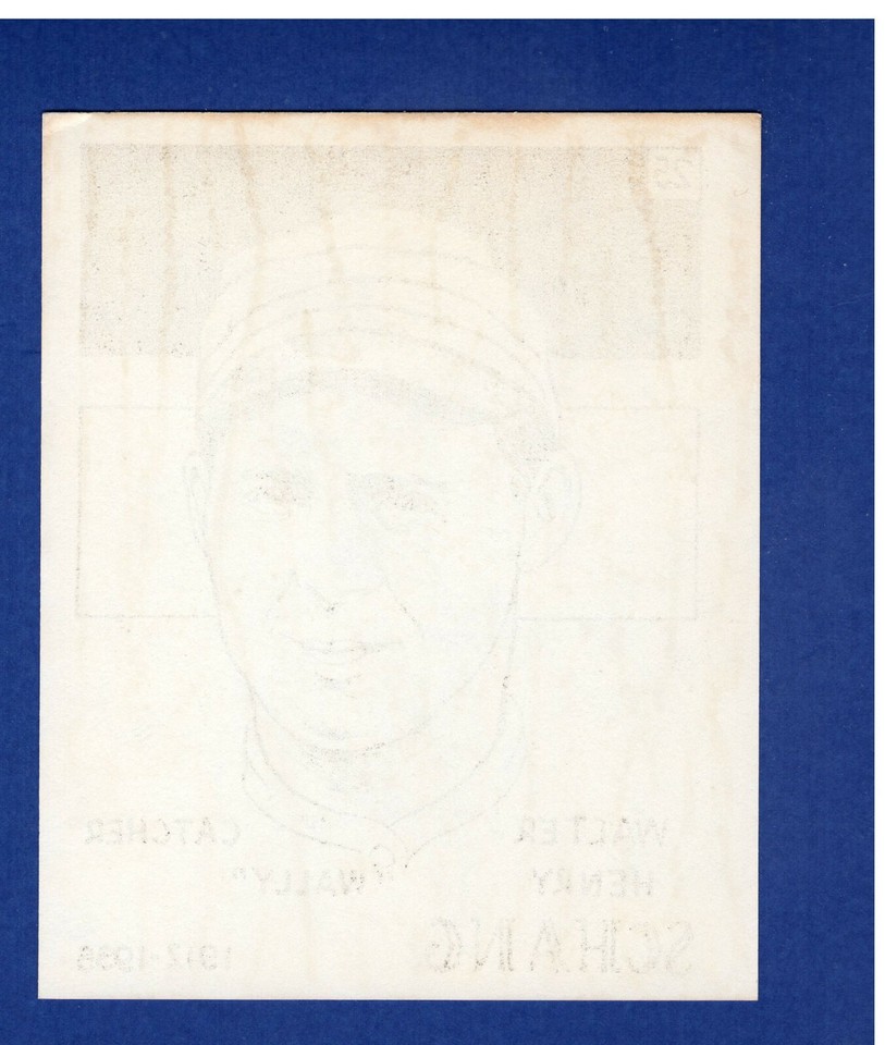 1968 SCFC art card: #25 WALLY SCHANG, Athletics/A's / 19-year catcher B ...