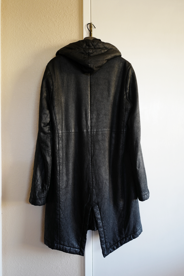 Rare Rick Owens FW06 Dustulator Blistered Goat Leather Fishtail Parka ...