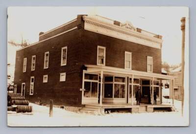 IOOF Block Building MIDDLESEX New York RPPC Yates County Antique Photo ...