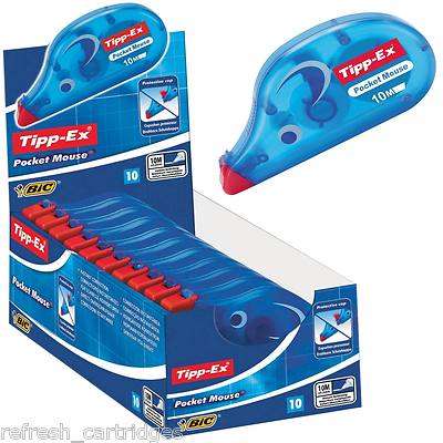 TIPP-EX POCKET MOUSE CORRECTION TAPE - 10M TAPE - WRITABLE SURFACE ...