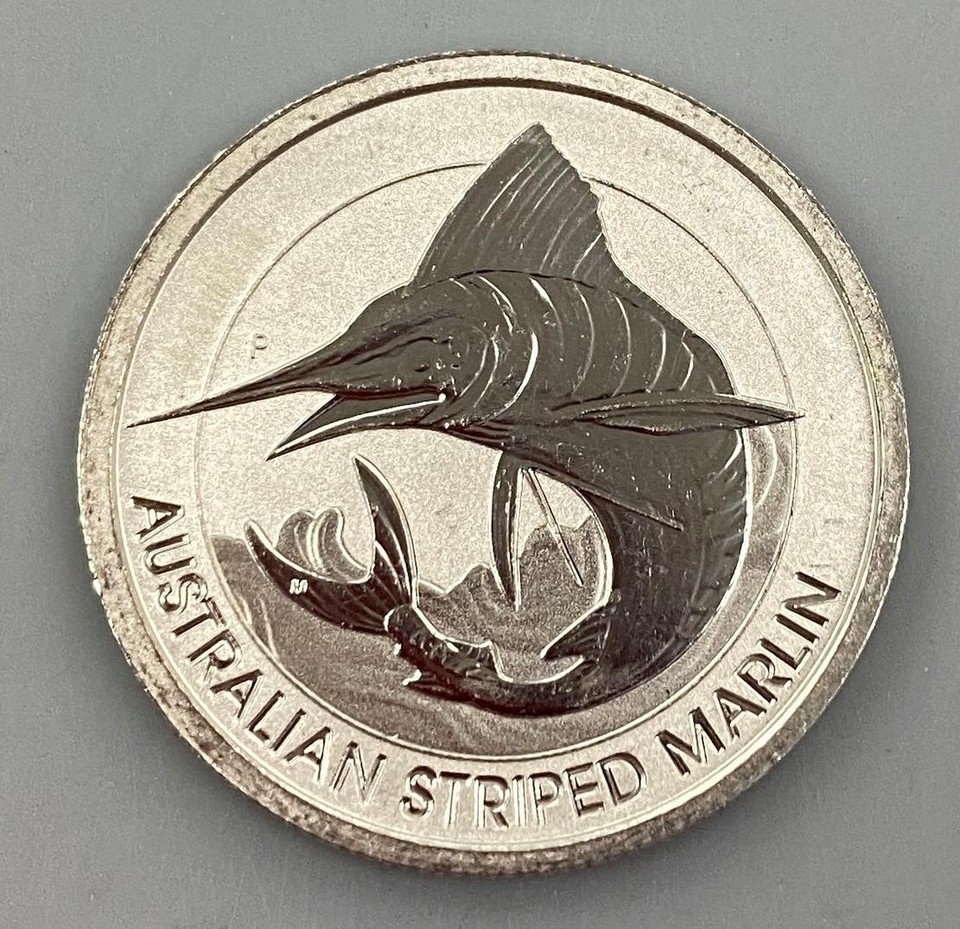 2020 P Australian 1/3rd ozt .9995 Platinum BU Striped Marlin $30 Coin ...