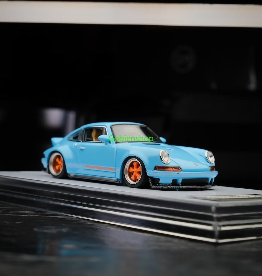 GB Zincit 1:64 Blue 911 964 Singer DLS Sports Model Diecast Collect Car ...