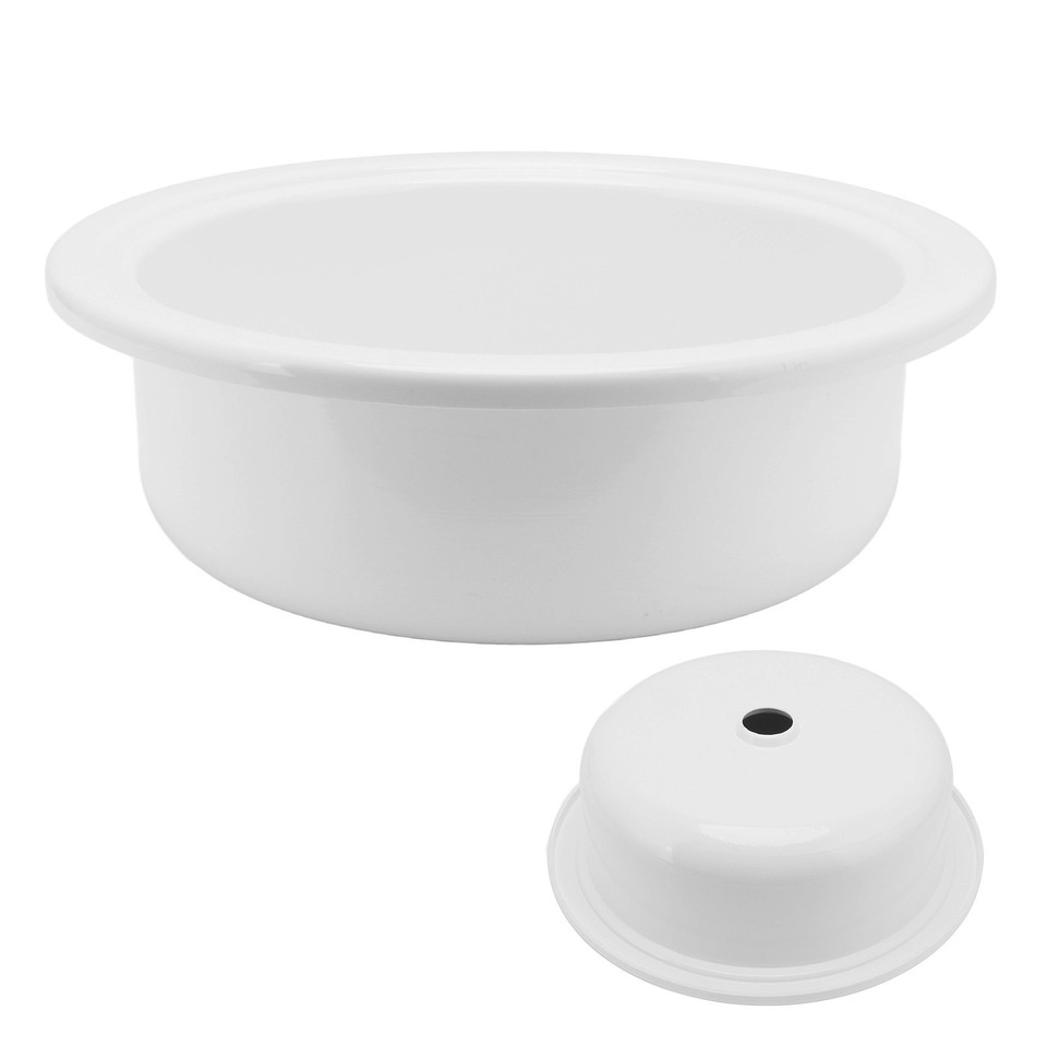 375x130mm RV Boat Round Vessel Sink Bathroom Hand Wash Basin Acrylic ...