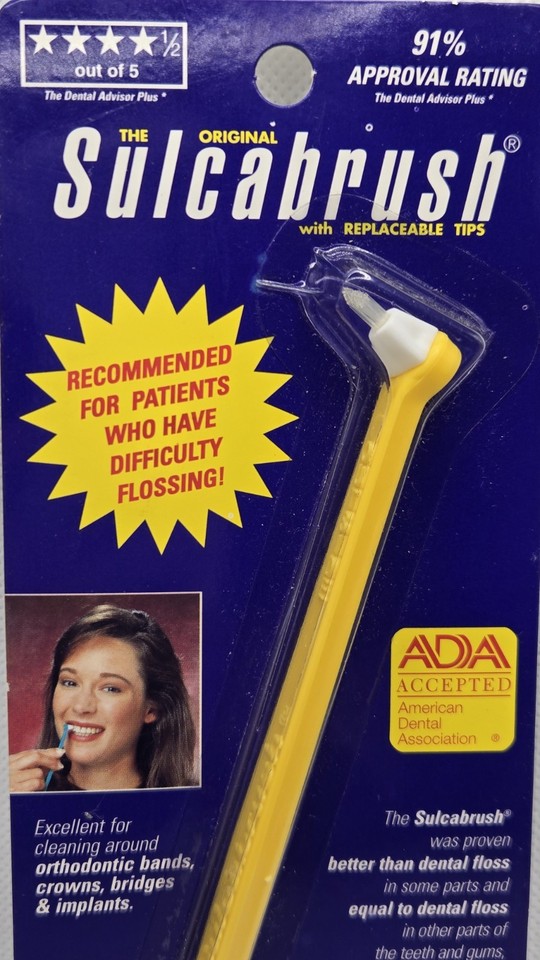 Sulcabrush Healthy Gums Dental Oral Cleaning Gum Brush Vintage Sealed ...