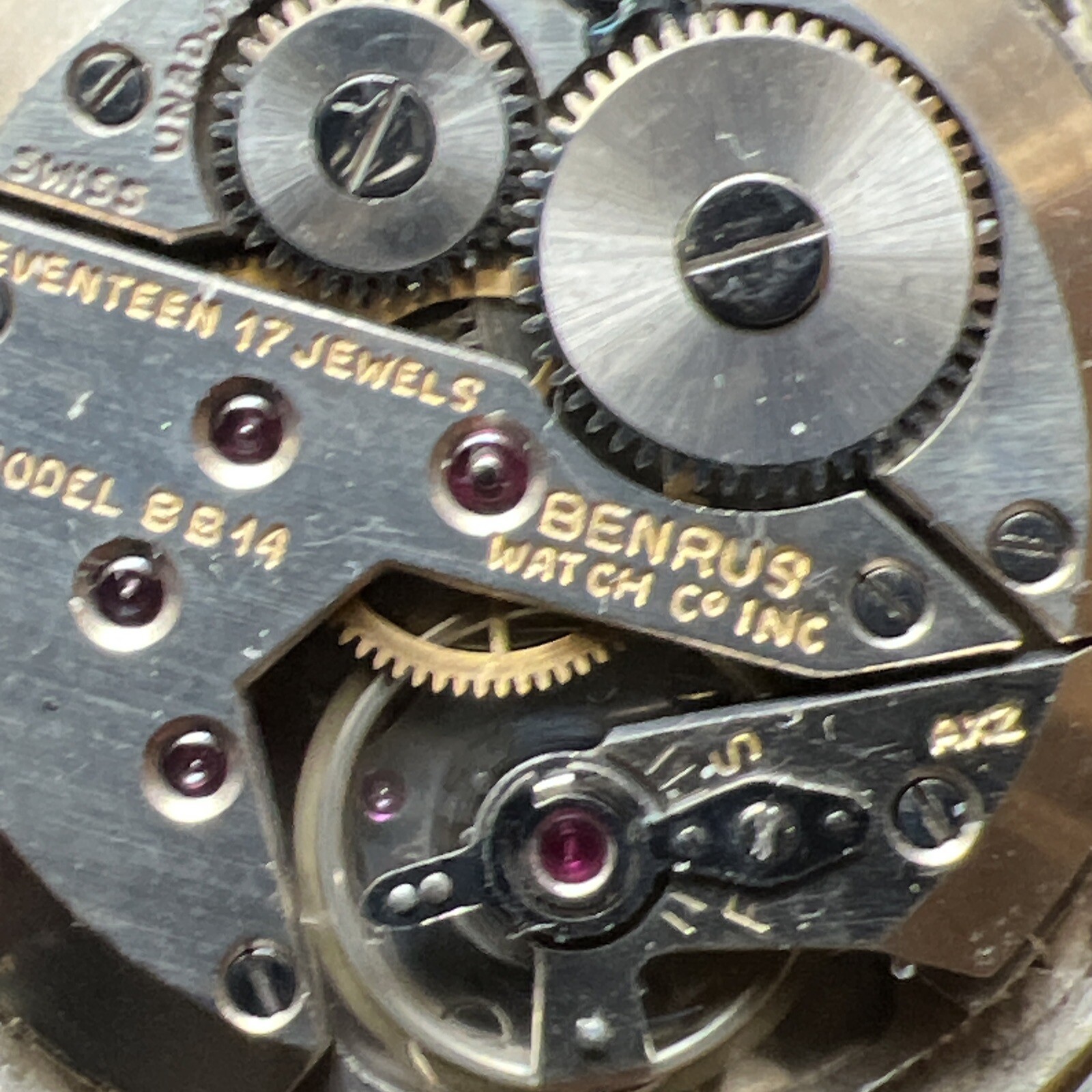 Vintage Mens Benrus Large 34MM 10K GF BB14 17J Manual Wind Running | eBay