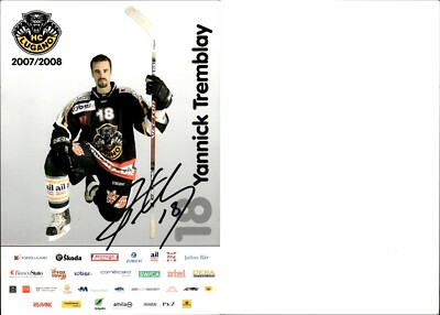 Yannick Tremblay HC Lugano 2007-08 Tarjeta Autografiada Eishockey | eBay