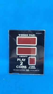 IGT Slot Machine S+ Slant Top Black Credit Meter Glass PLAY 2 COINS | eBay