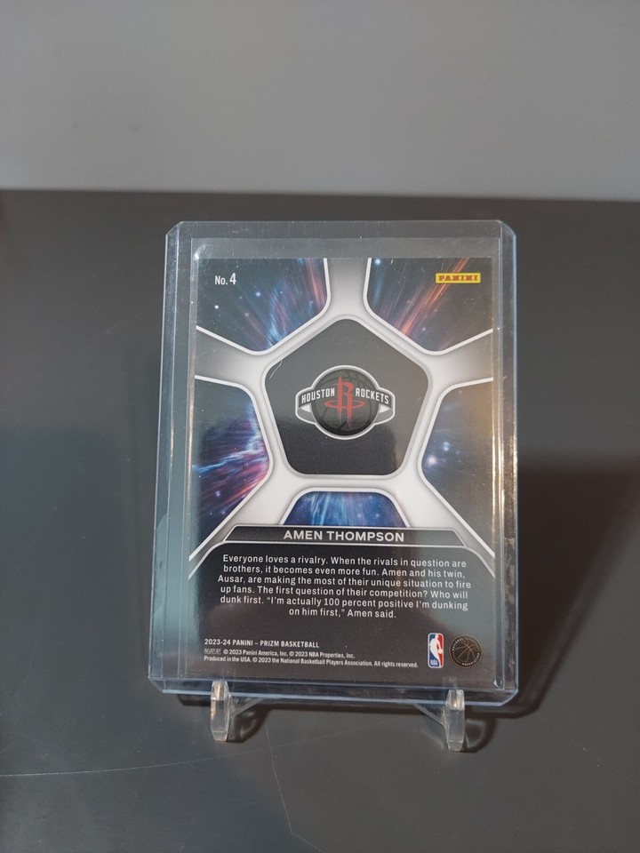Amen Thompson 2023-24 Panini Prizm Deep Space Insert RC #4 Houston ...
