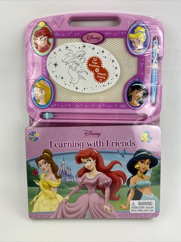 DISNEY Learning With Friends Drawing Pad / Pen Princess Book Magnetic ...