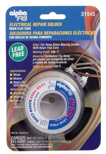 Alpha Fry AM31945 3 Oz Lead Rosin Core Silver Bearing Solder for sale ...