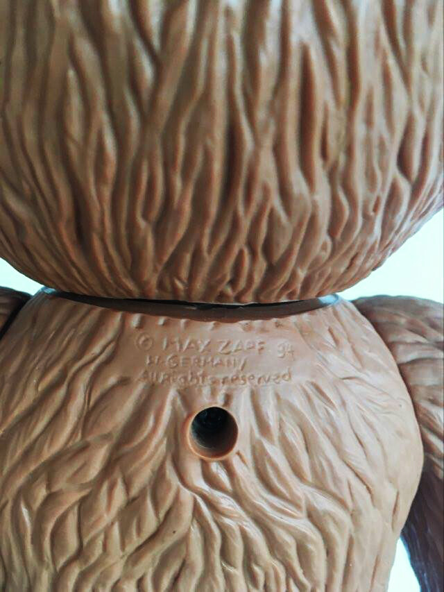 (X) Vintage MAX ZAPF '94 Germany Hard Plastic Teddy Bear 40cm 16" w ...