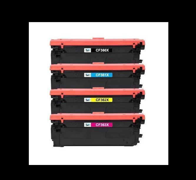 4 X H/Y Toner for HP 508X CF360X Color LaserJet M552dn M553dn M553n MFP ...