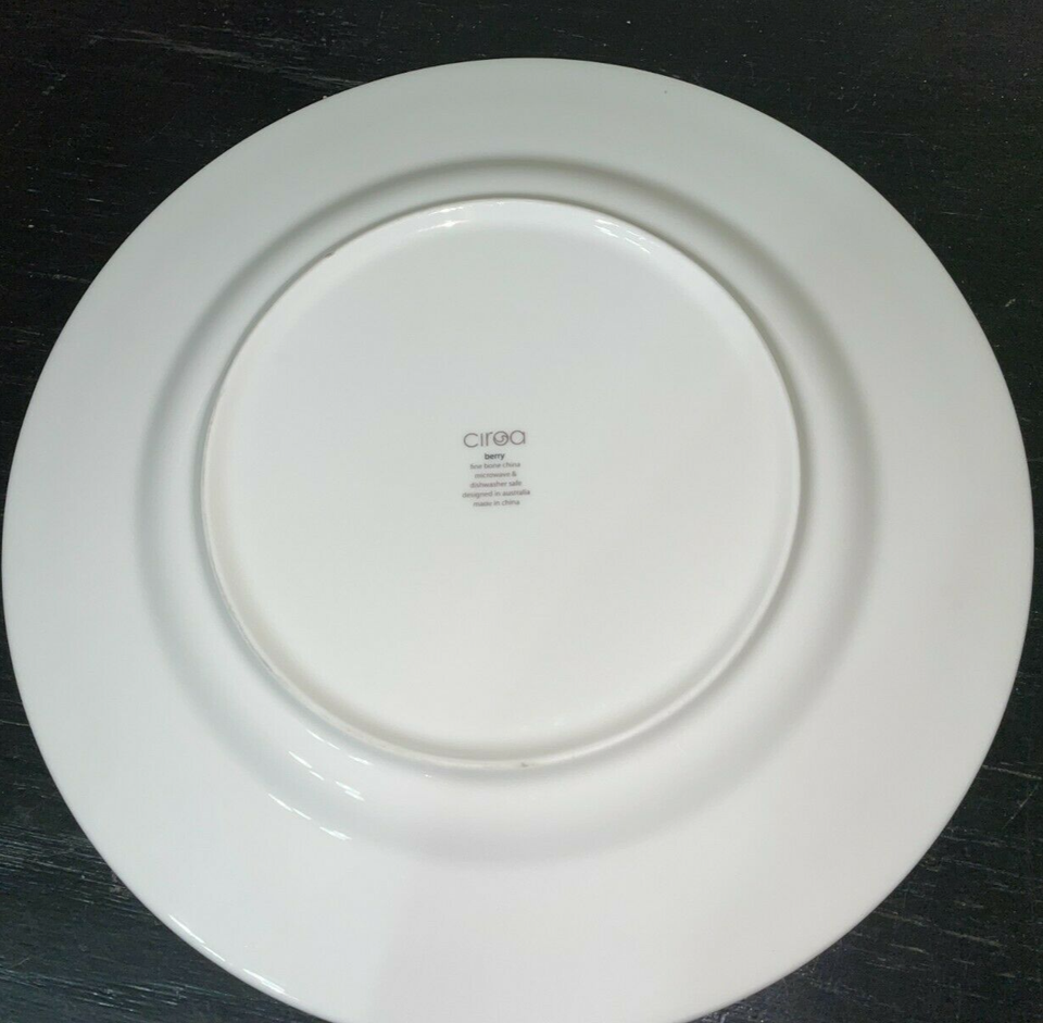 (4) Ciroa OISEAU BERRY Black 11 1/4" Dinner Plates | eBay