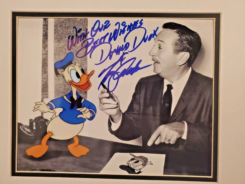 Donald Duck Walt Disney hand signed voice Donald Tony Anselmo | eBay