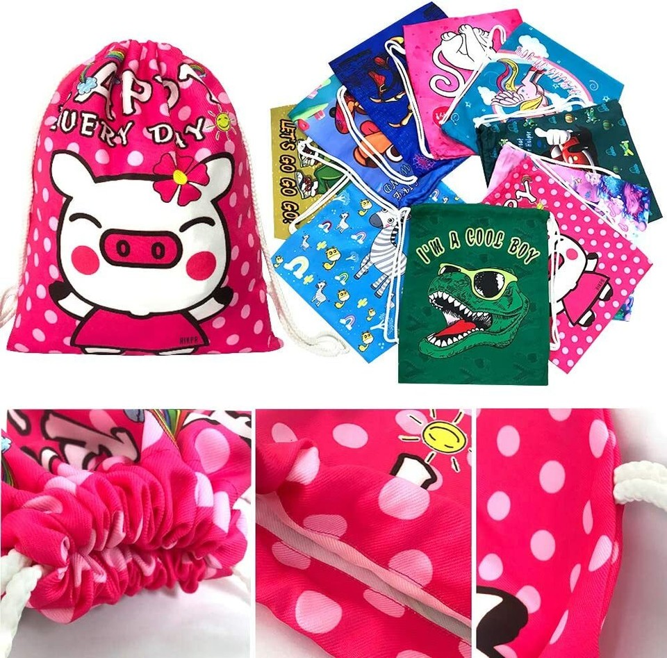 10 Pack Drawstring Backpack for kids boys and grils birthday Party ...