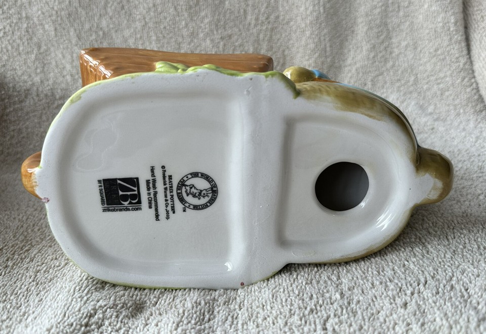 Beatrix Potter Ceramic Peter Rabbit Wheelbarrow Candy Dish Table Decor ...