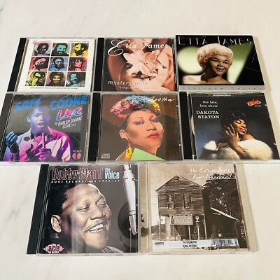 Lot of 8 Classic R&B CDs - Aretha -Etta James -Sam Cooke Bobby Bland ...