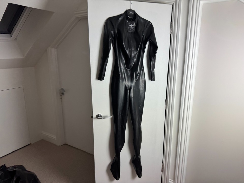 Womens Libidex Latex Rubber Catsuit with Sheath, Size Medium- RRP £390 ...
