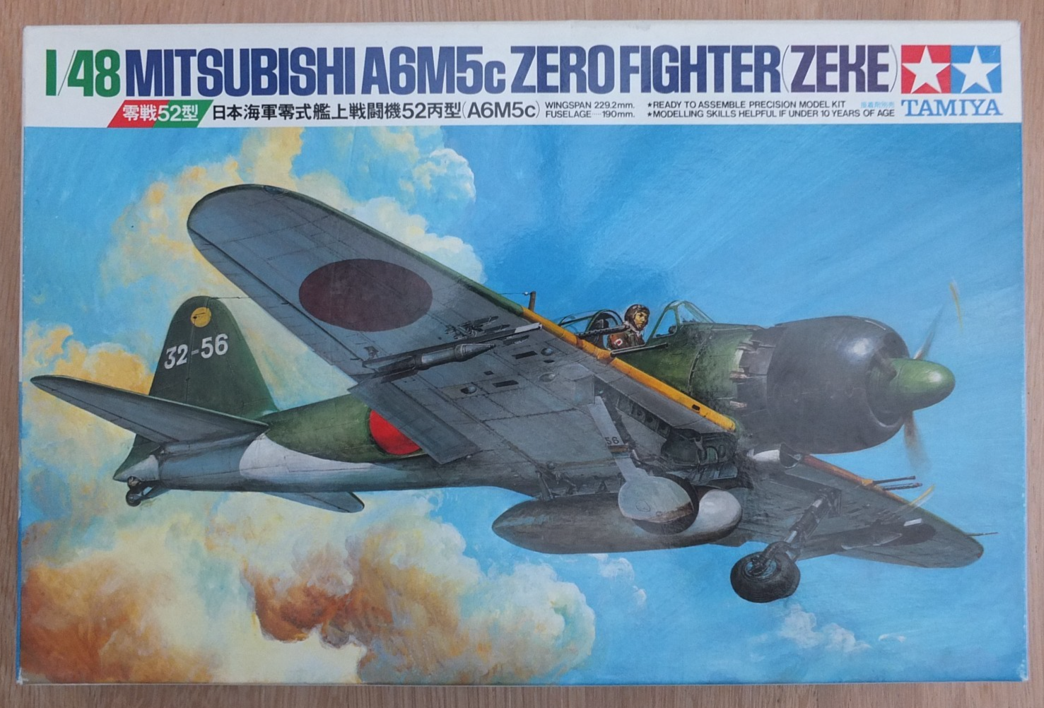 TAMIYA 61027 - MITSUBISHI A65C ZERO FIGHTER ZEKE - 1/48 SCALE MODEL KIT ...