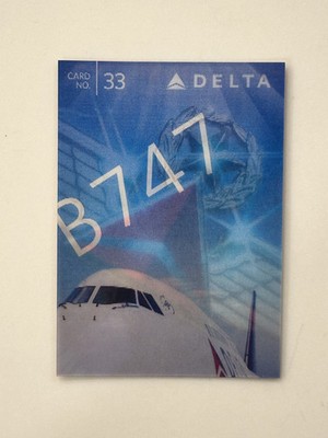 Rare 2015 Delta Air Lines Boeing 747 Aircraft Trading Card #33 | eBay