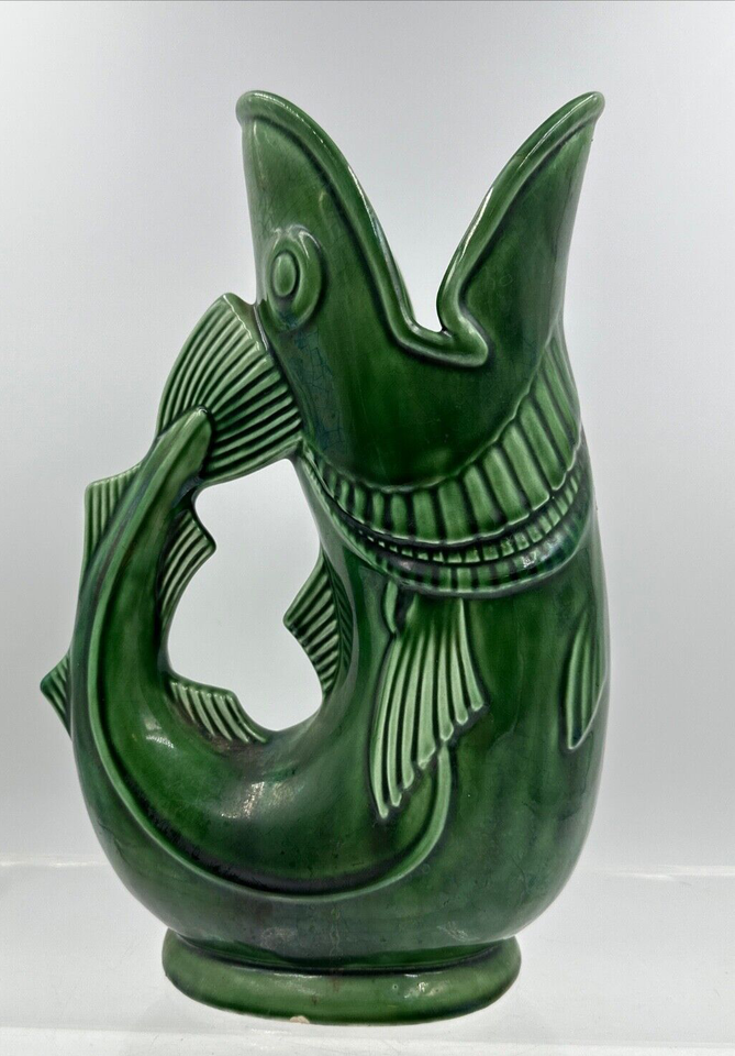 VINTAGE EARLY ORIGINAL GURGLING COD PITCHER SHREVE CRUMP LOW ENGLAND ...