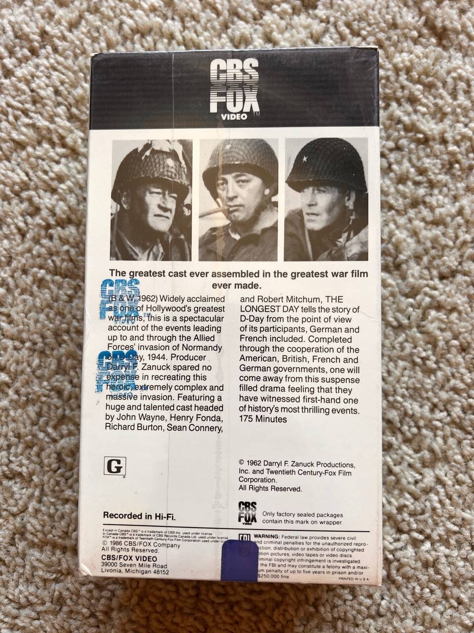 The Longest Day VHS 2 Types Set 1021 New Sealed 1994 | eBay