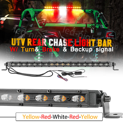 For Polaris RZR 4XP PRO 20in UTV Rear Chase LED Light Bar W/ Running ...