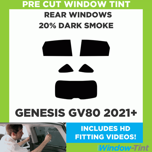 For Genesis GV80 2021+ Pre Cut Window Tint Rear 20% Dark Smoke Film ...