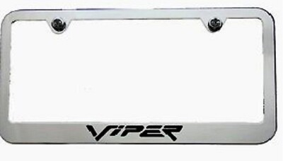 Dodge Viper Cast Brass Chrome Polished License Plate Frame Official ...
