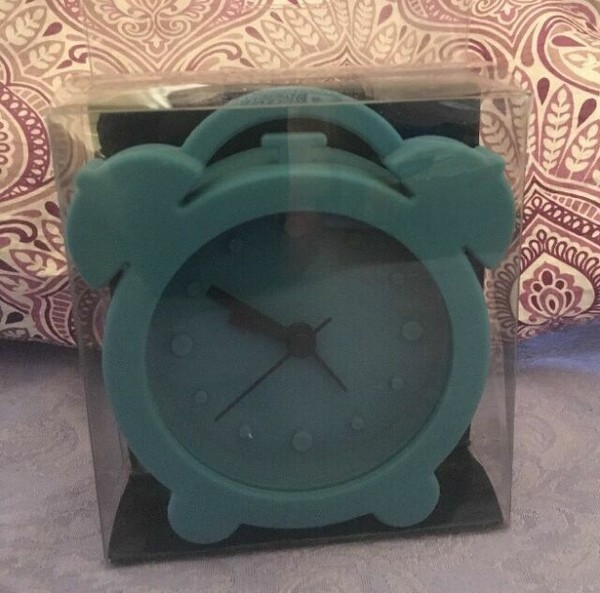 Teal Rubber Silicone Alarm Clock Cool Unique Retro LOOK Novelty for ...