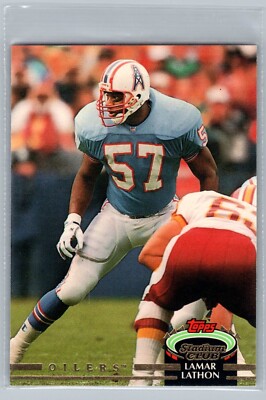 1992 TOPPS STADIUM CLUB CARD # 75 Lamar Lathon - Houston Oilers | eBay