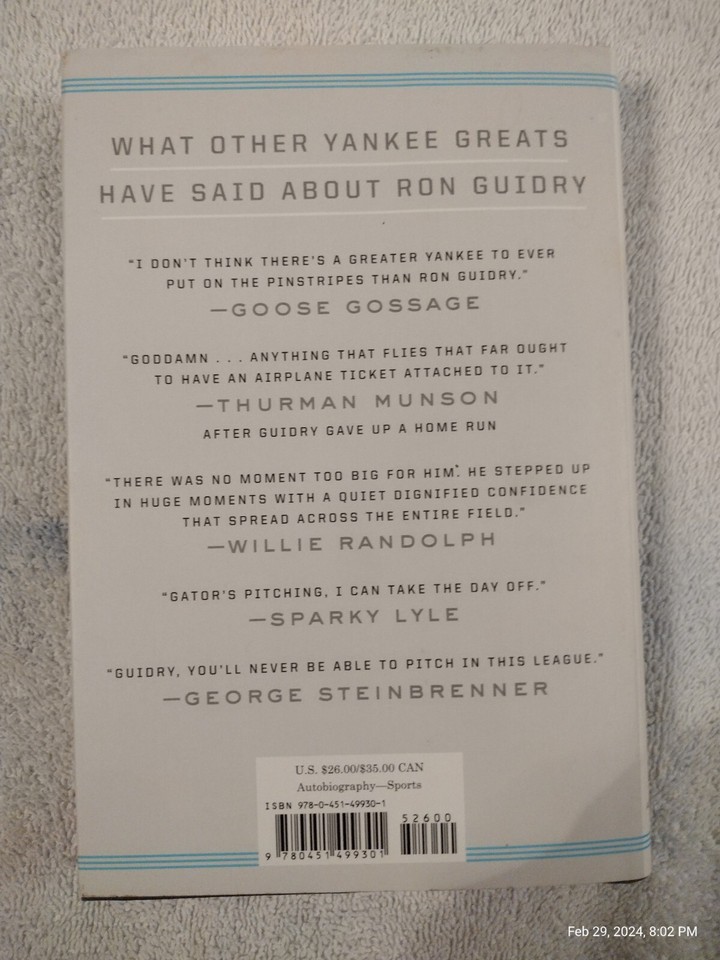 Gator : My Life in Pinstripes by Andrew Beaton & Ron Guidry 2018 ...