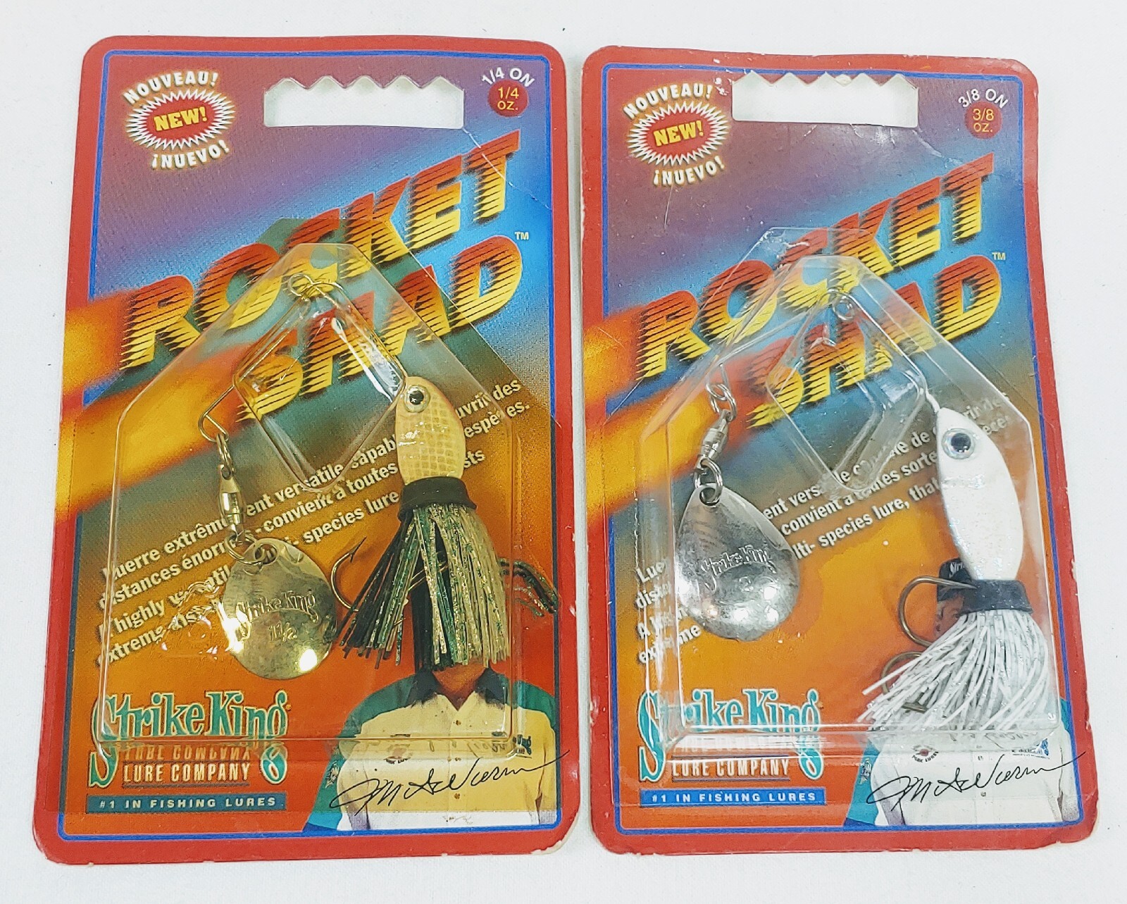 Strike King Spinnerbait Rocket Shad RS14-28 & RS38-12 Shad 3/8 & 1/4 ...