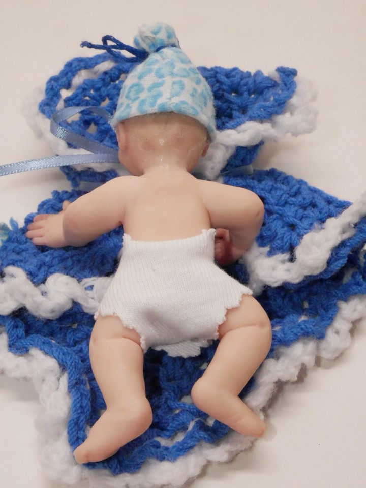 4" Mini Polymer Clay Reborn Male Baby Doll Anatomically Correct | eBay