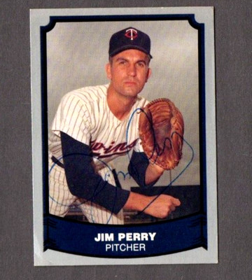 Jim Perry 1988 Pacific Legends authentic autographed card Twins | eBay