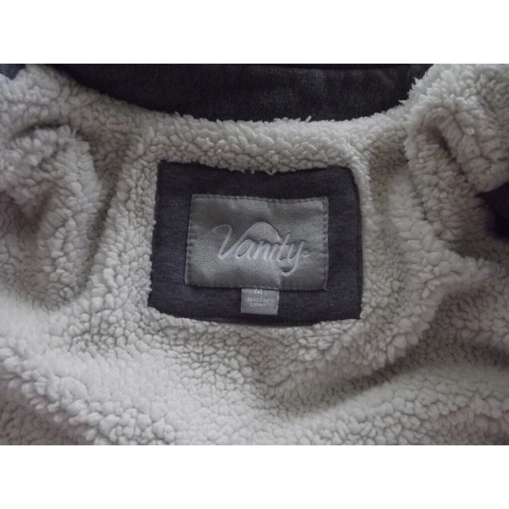 Vanity Fleece Sherpa Lined Jacket Size Medium Gray co… - Gem