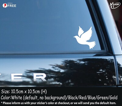 Dove Sticker Decal-Reflective/Metallic Color Car Decal Funny Gifts ...