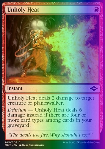 MTG Magic the Gathering Unholy Heat (145/632) Modern Horizons 2 NM FOIL ...