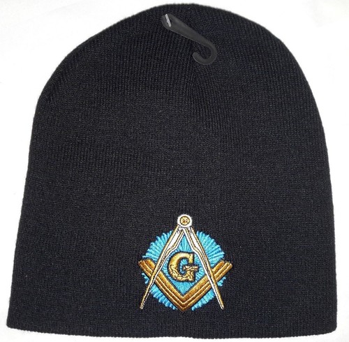 Mason Masonic Freemason Beanie Uncuffed Skull Cap Hat Embroidered ...