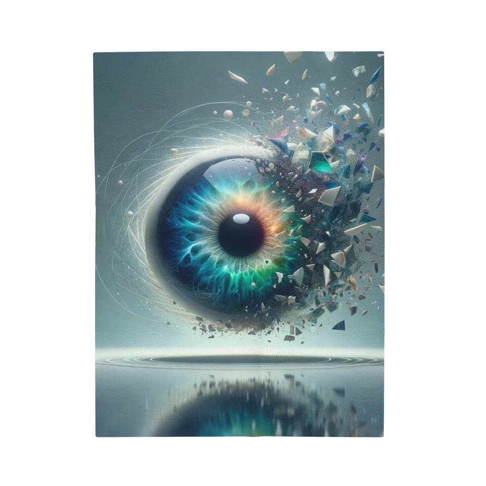Velveteen Plush Blanket Eye Vortex Minimalist Surrealism Art Brain Wash ...