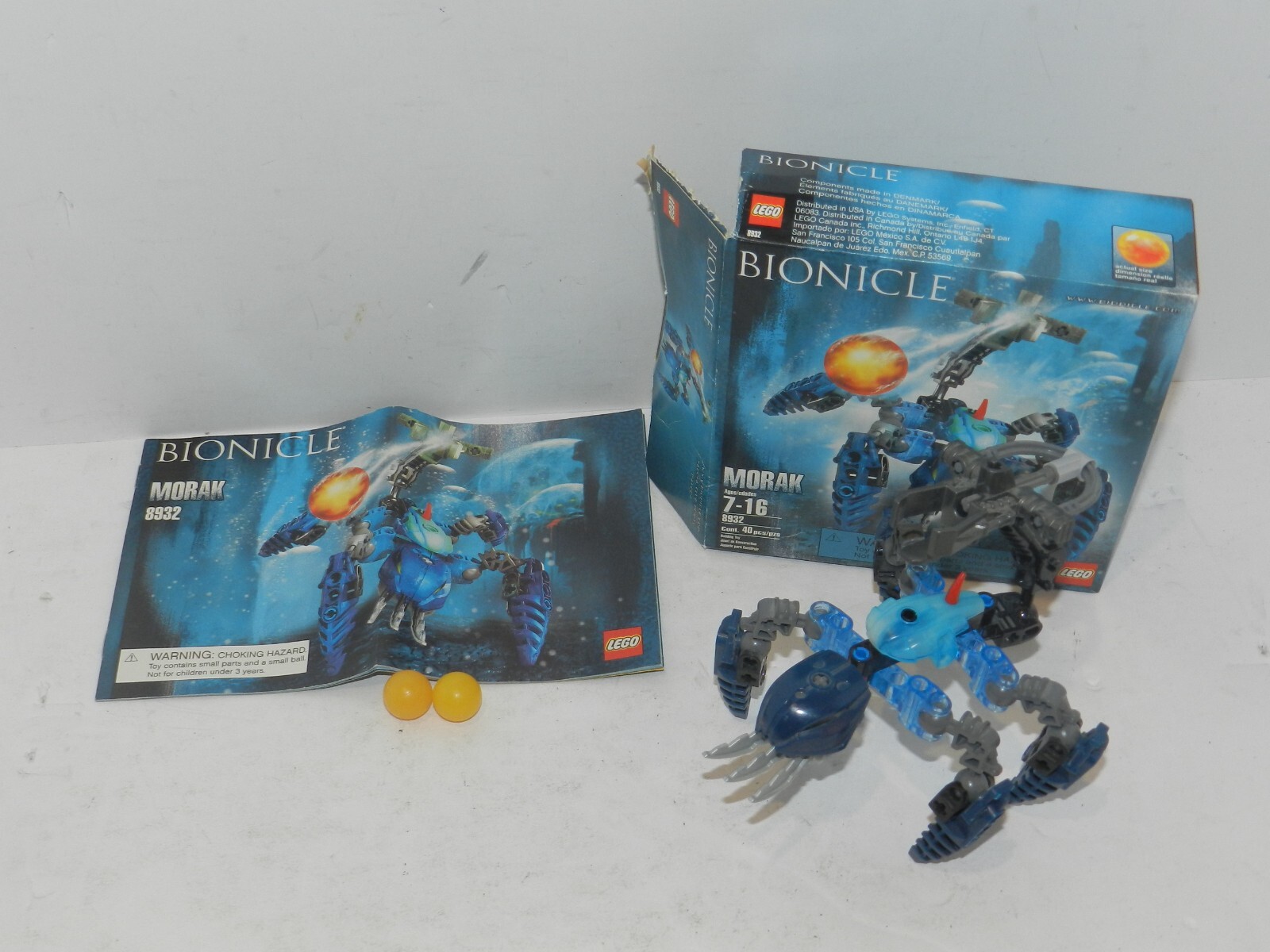 LEGO BIONICLE Morak #8932 Complete in Box CIB + 2 Balls 673419090650 | eBay