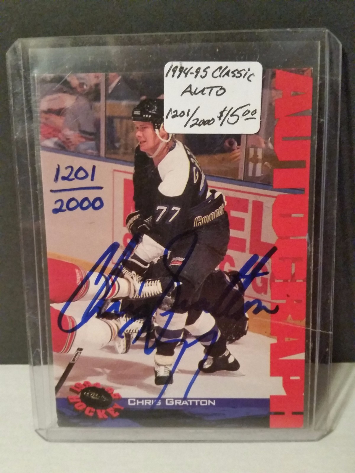 1994 Classic Autographs #NNO Chris Gratton/2000 | eBay