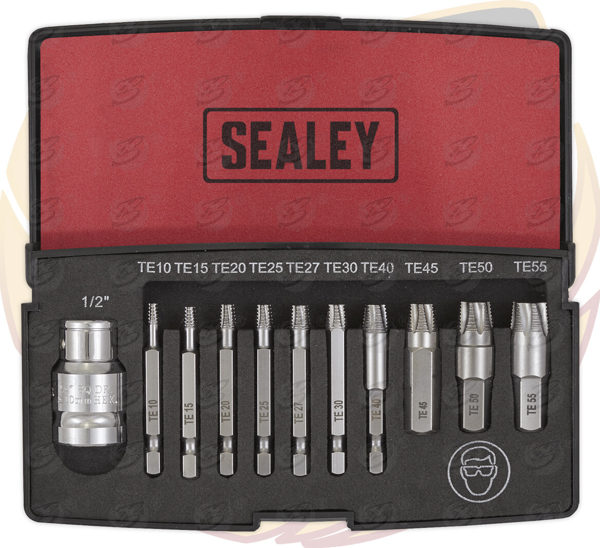 SEALEY Torx Extractor Set 1/2" Drive T10 - T55 Screw Stud Extractors 1/ ...