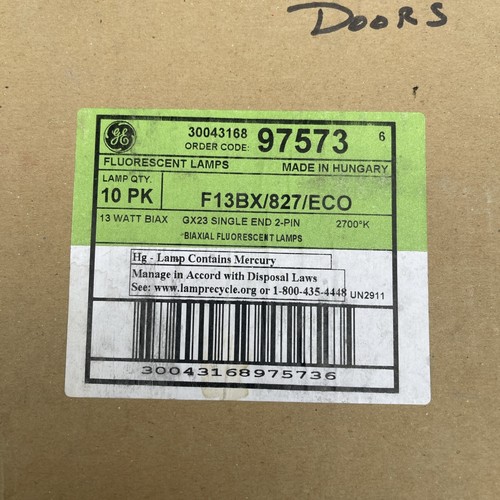 GE 97573 F13BX/827/ECO CFL 13W T4 Single Tube 2-Pin GX23 2700k Warm ...