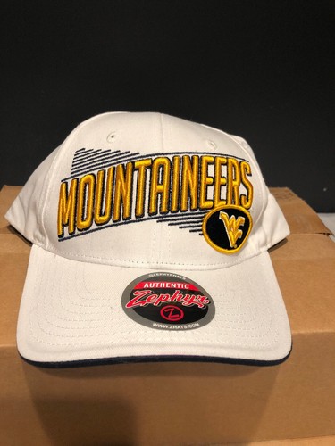 WV West Virginia Mountaineers White Snapback Trucker baseball football ...