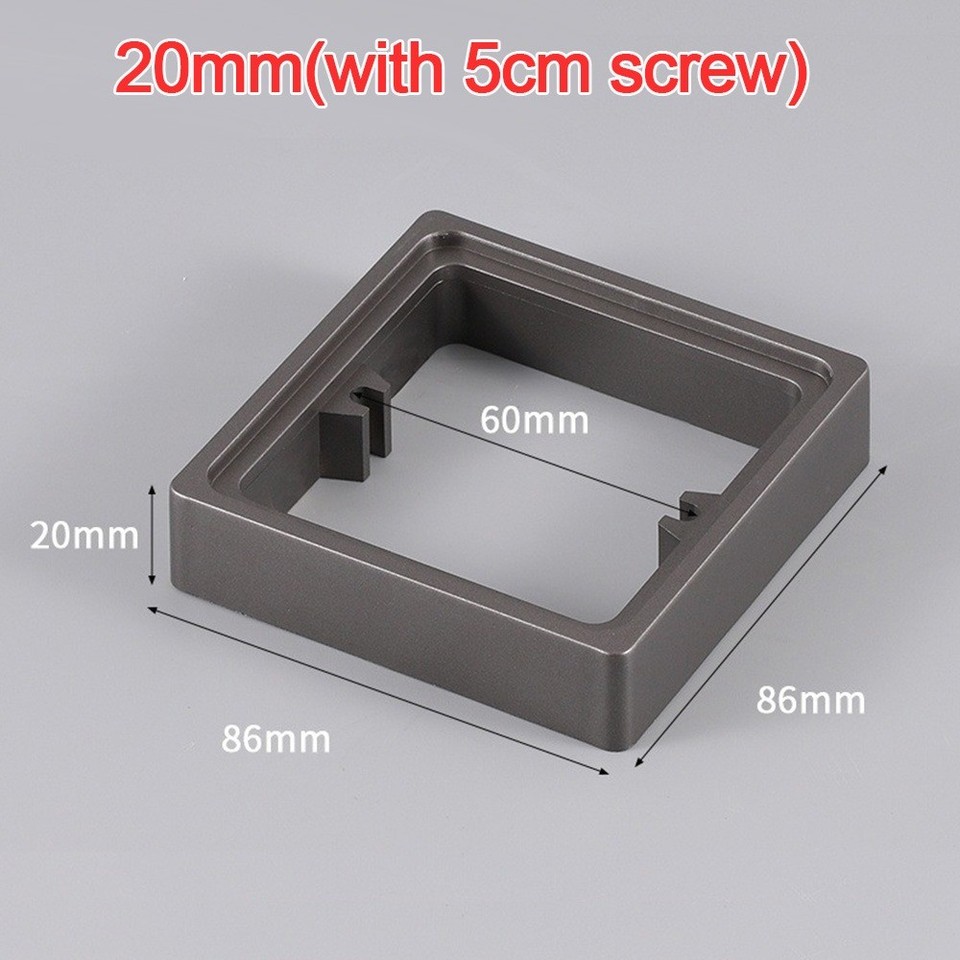 Plastic Switch Socket Panel Square Outlet Box Extender Socket Surround ...