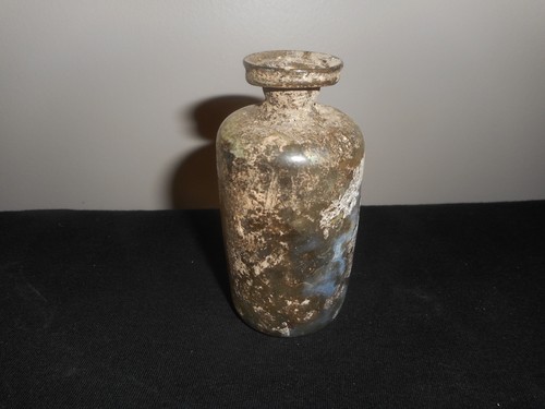 Ancient Roman glass cylindrical unguentarium flask circa 3rd century AD ...