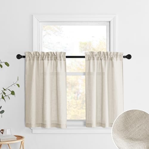 Pony Dance Small Curtains for Windows 36 Inches Long, 2 Panels Rod ...