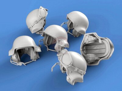 Royal Model 1/35 Israeli IDF Type 602 CVC AFV Crew Helmets (6 helmets ...